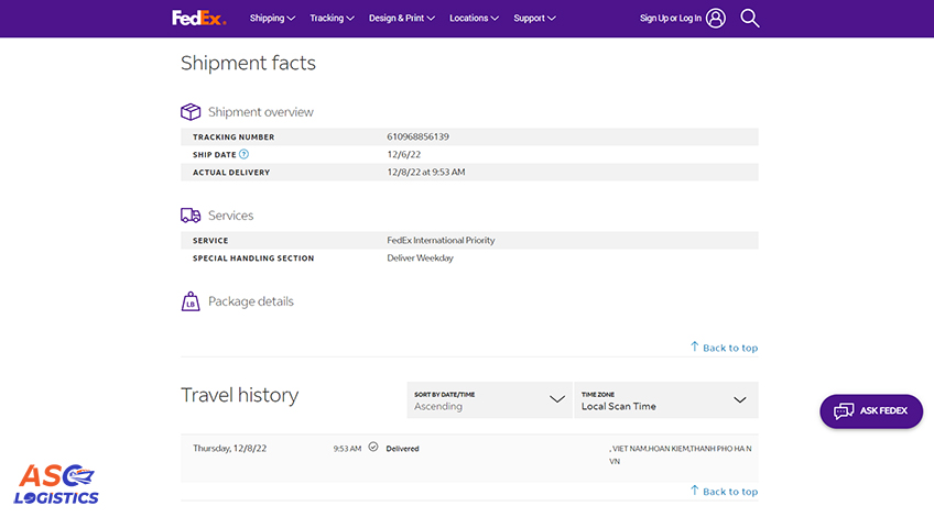 TRACK TRACE BILL FEDEX